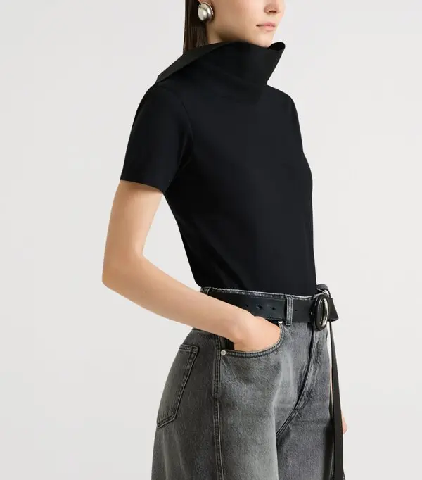 Givenchy Cotton Reverse Collar T-shirt - Black