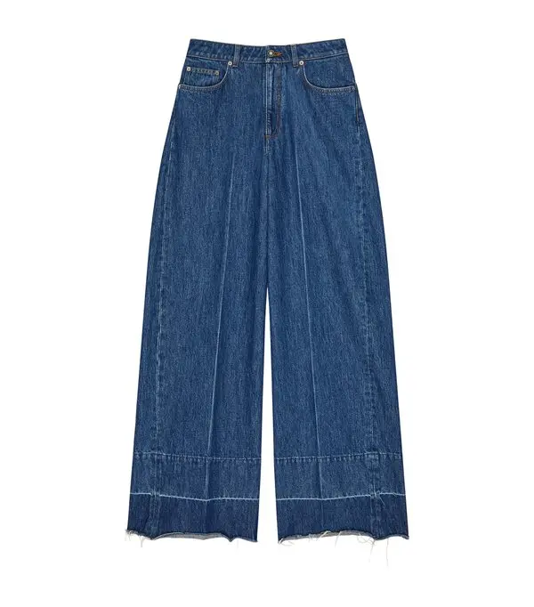 Givenchy Raw-edge Wide-leg Jeans