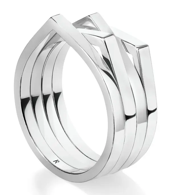 REPOSSI White Gold Antifer 4-band Ring