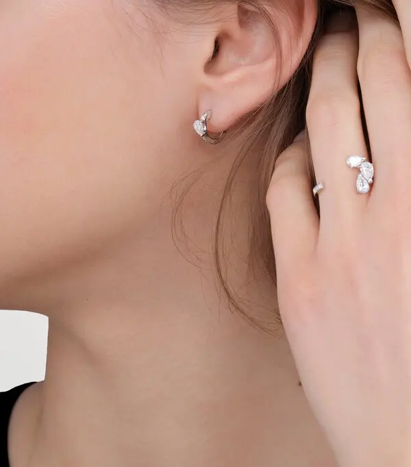 REPOSSI White Gold And Diamond Serti Sur Vide Ring