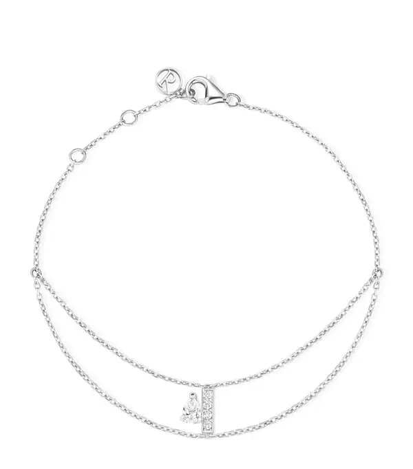 REPOSSI White Gold And Diamond Serti Sur Vide Chain Bracelet