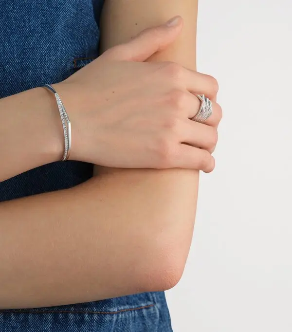 REPOSSI White Gold And Diamond Antifer Bangle
