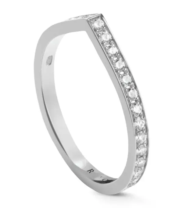 REPOSSI White Gold And Diamond Antifer Ring - Silver