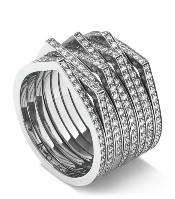 REPOSSI White Gold And Diamond Antifer Ring