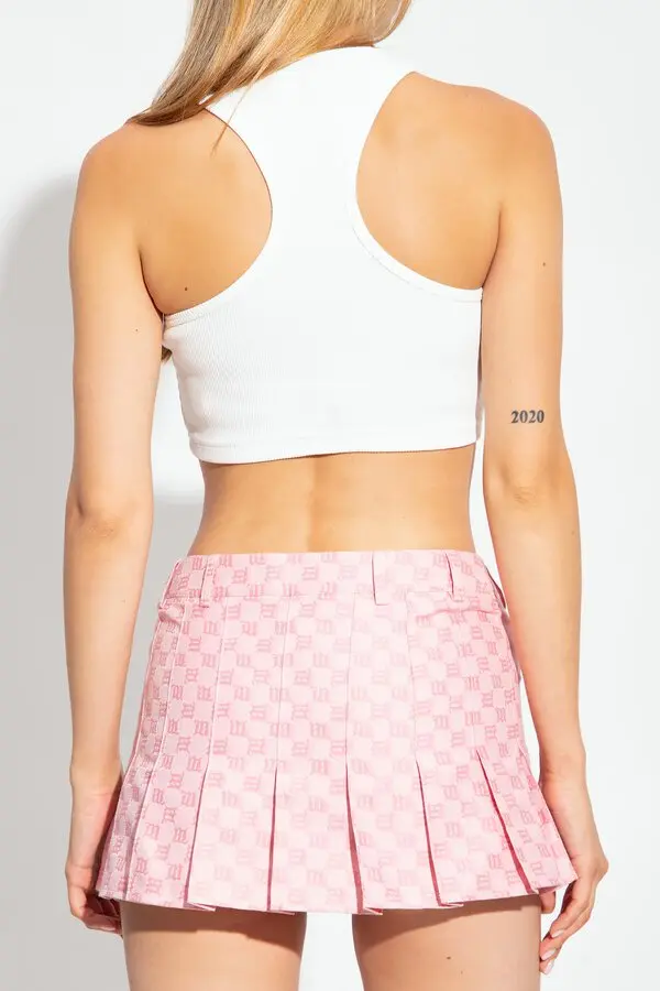 MISBHV Logo Embroidered Ribbed Tank Top