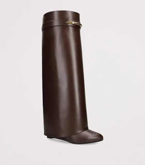 Givenchy Leather Shark Knee-high Boots 95