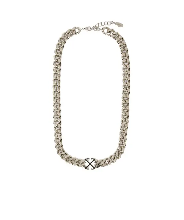 Off-White Arrow Chain-linked Necklace - Silver