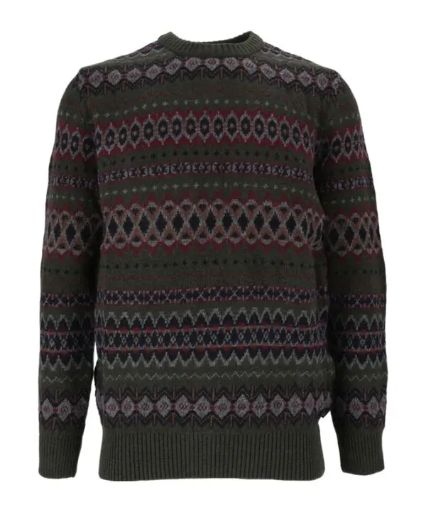 Barbour Crew Neck Fair Isle Knit Sweater