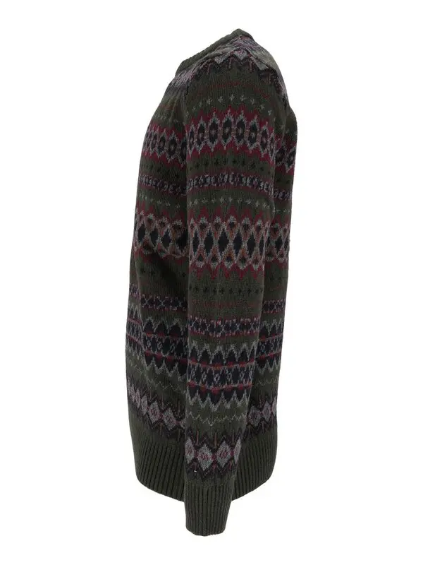 Barbour Crew Neck Fair Isle Knit Sweater