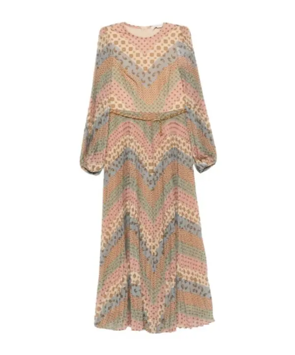 Zimmermann Sunray Paisley-print Pleated Midi Dress