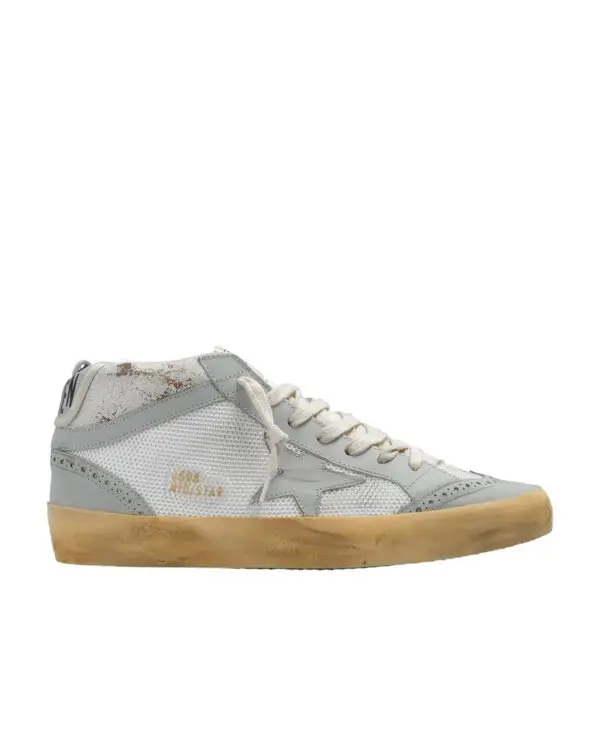 GOLDEN GOOSE Mid Star Double Quarter Sneakers - Gray