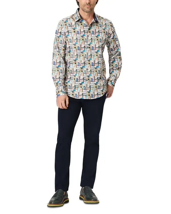 Robert Graham Gainsborough Long Sleeve Cotton Stretch Shirt - Multi