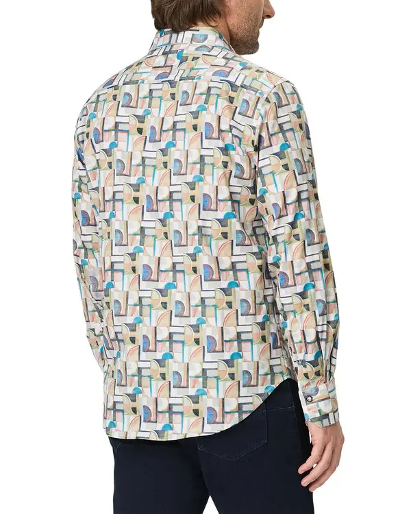 Robert Graham Gainsborough Long Sleeve Cotton Stretch Shirt - Multi