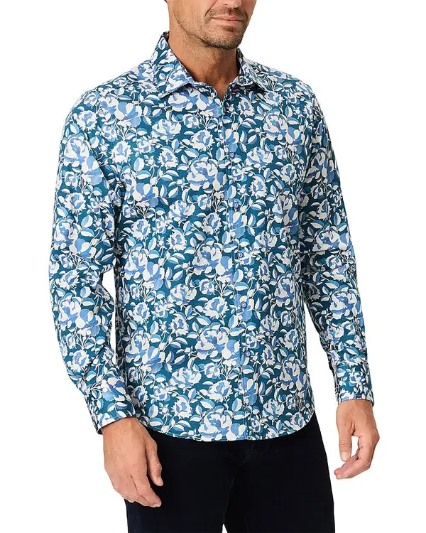 Robert Graham Euclid Long Sleeve Cotton Stretch Shirt - Multi