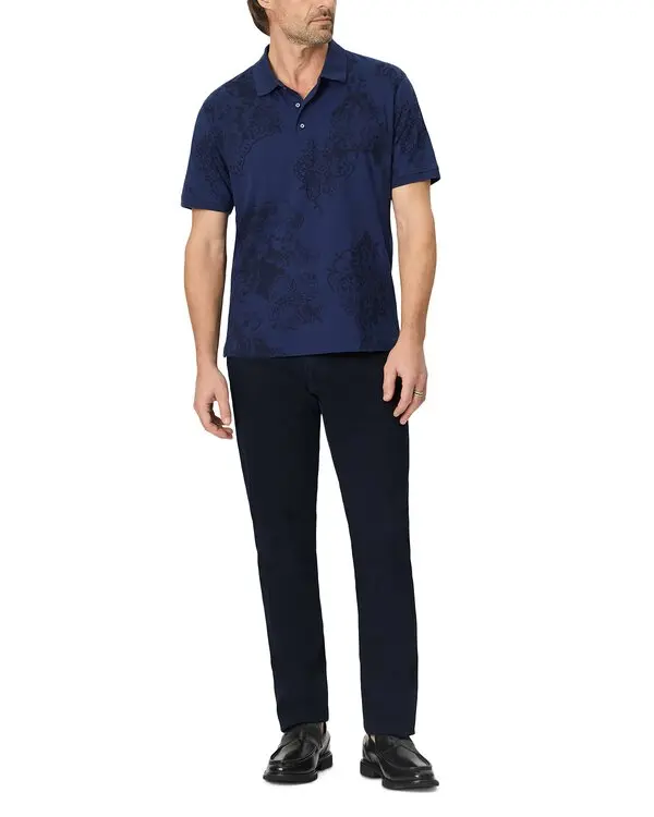Robert Graham Linford Short Sleeve Knit Cotton Polo Shirt - Navy
