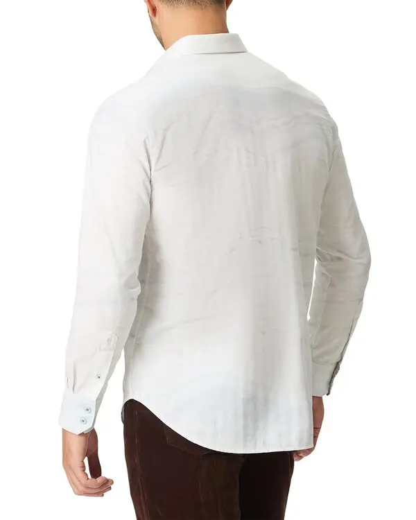 Robert Graham Glenmore Long Sleeve Cotton Shirt - Stone