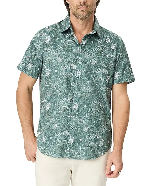 Robert Graham The Vault Short Sleeve Cotton Stretch Shirt