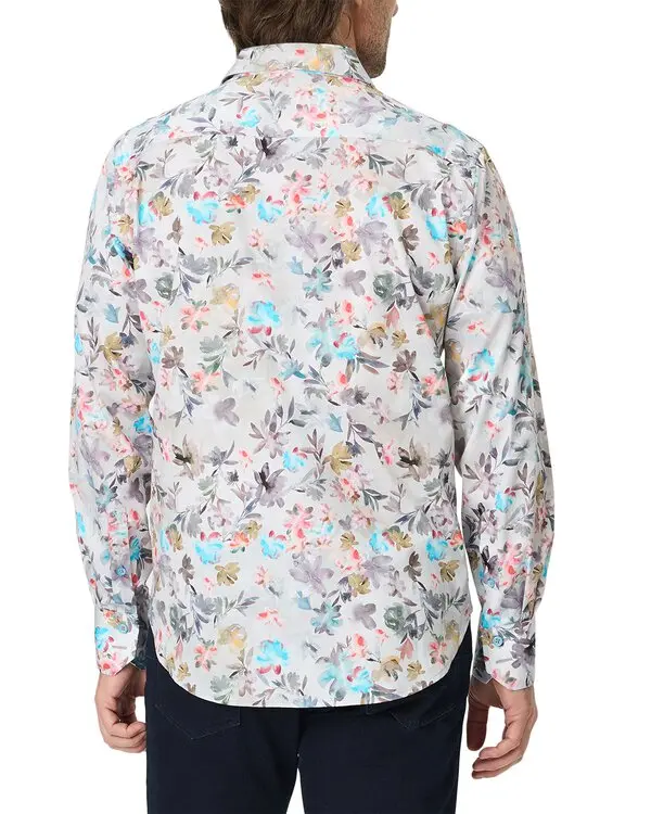 Robert Graham Shadbush Long Sleeve Cotton Stretch Shirt - Multi