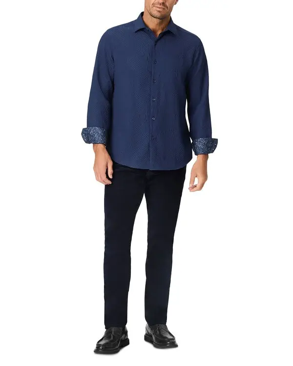 Robert Graham Devonshire Long Sleeve Woven Shirt - Navy