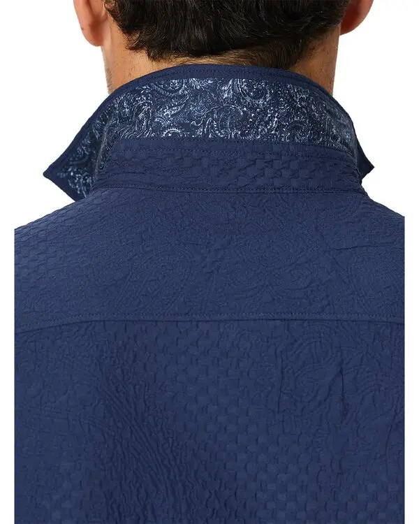 Robert Graham Devonshire Long Sleeve Woven Shirt - Navy