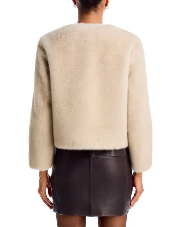Aqua Faux Shearling Jacket Exclusive
