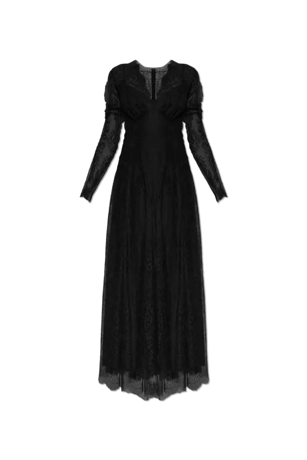 Dolce & Gabbana Long Lace Dress By - Black
