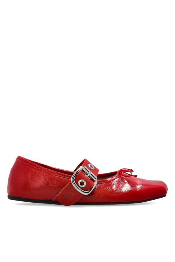 VIVIENNE WESTWOOD Alice Patent Leather Ballet Flats - Red