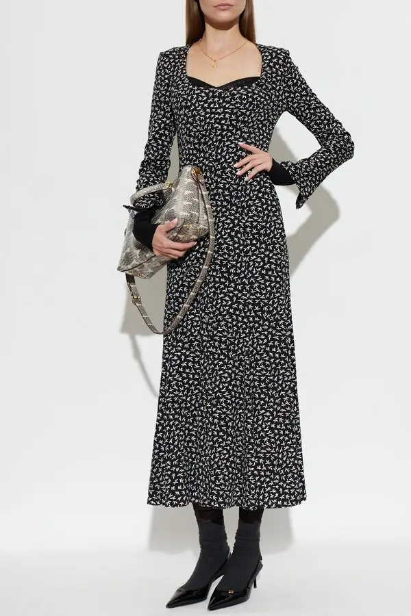 Dolce & Gabbana Silk Mid-length Dress With Long Sleeves