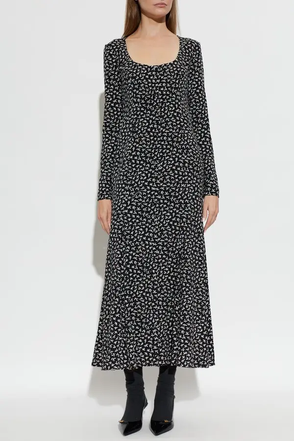 Dolce & Gabbana Silk Mid-length Dress With Long Sleeves