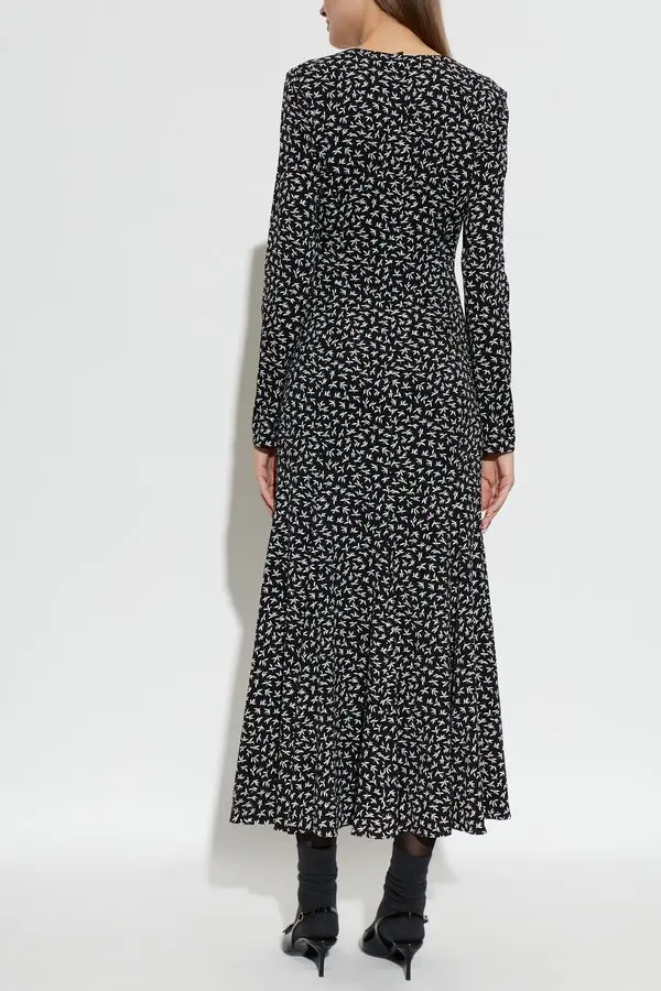 Dolce & Gabbana Silk Mid-length Dress With Long Sleeves
