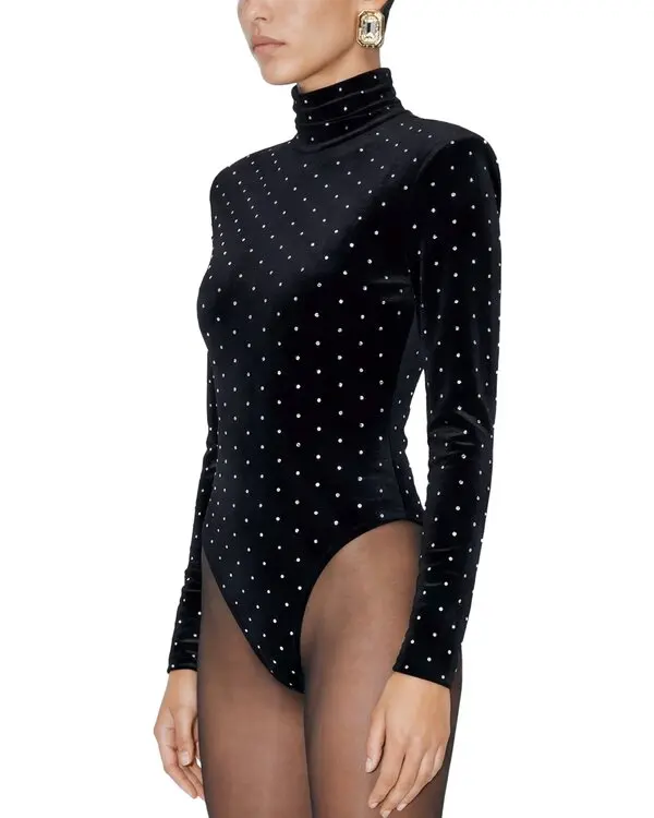 Ronny Kobo Litia Embellished Bodysuit