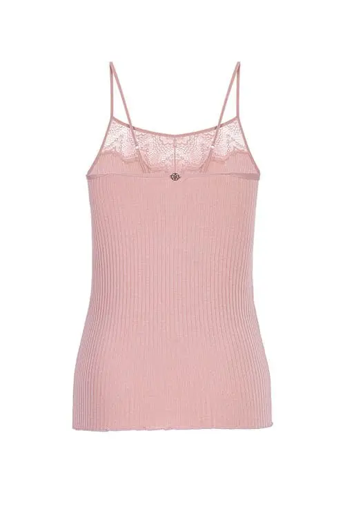 AYJE Ultra Comfort Satin Strap Tank Top - Pink