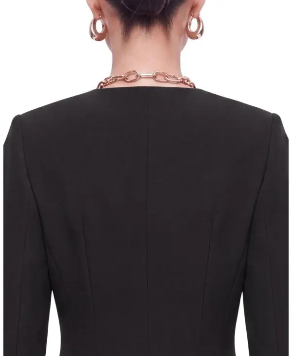 NOCTURNE Ring Button Wrap Front Jacket