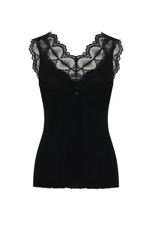AYJE Dahlia Lace-detail Camisole - Black