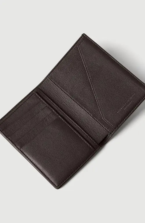 Brunello Cucinelli Smooth Calfskin Passport Holder