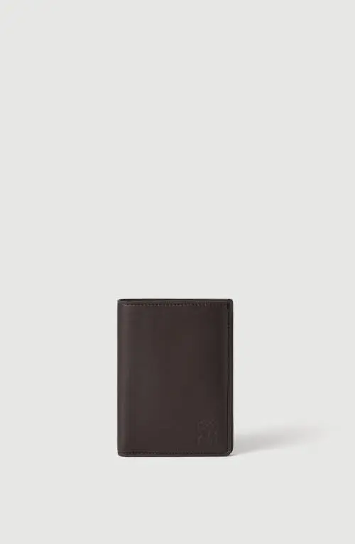 Brunello Cucinelli Smooth Calfskin Passport Holder - Brown