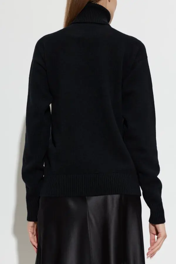 Dolce & Gabbana Wool Turtleneck With Embroidered Logo