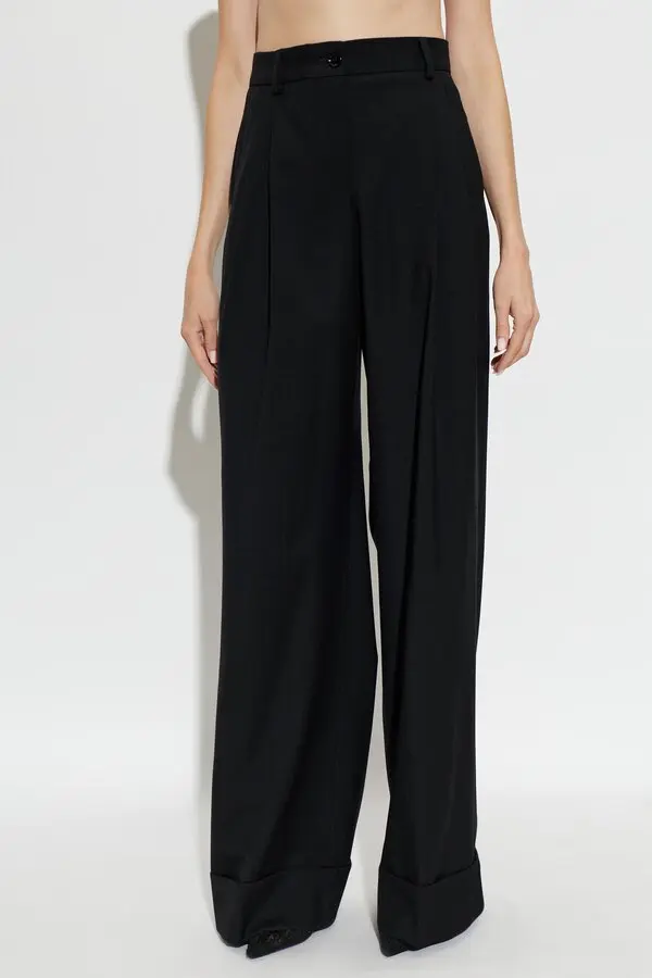 Dolce & Gabbana Formal Wool Wide-leg Trousers By