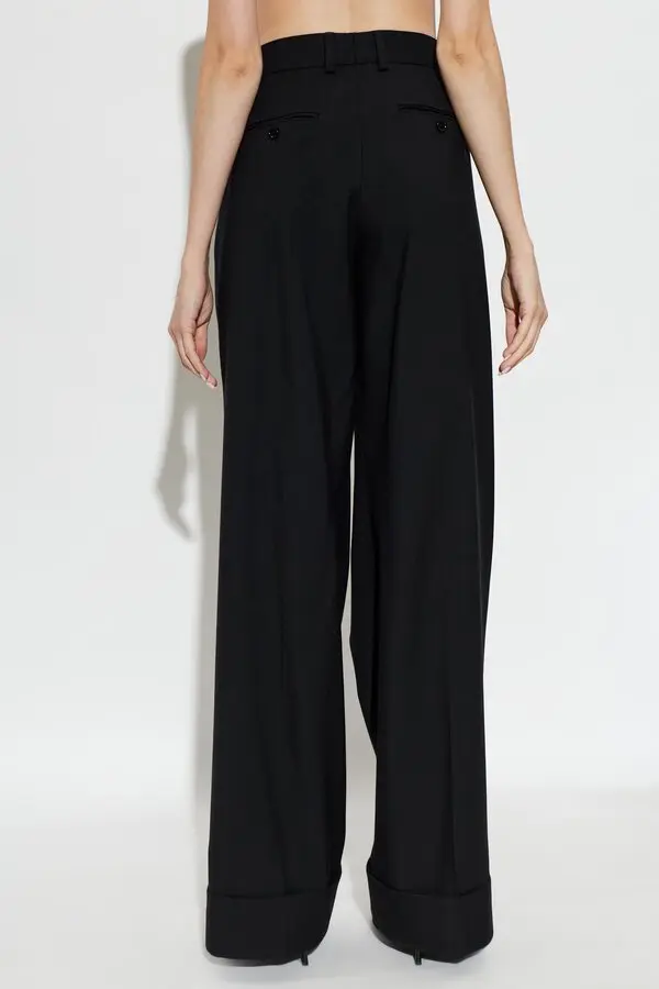 Dolce & Gabbana Formal Wool Wide-leg Trousers By