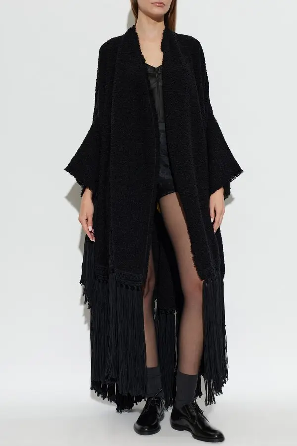 Dolce & Gabbana Wool Cardigan With Fringes