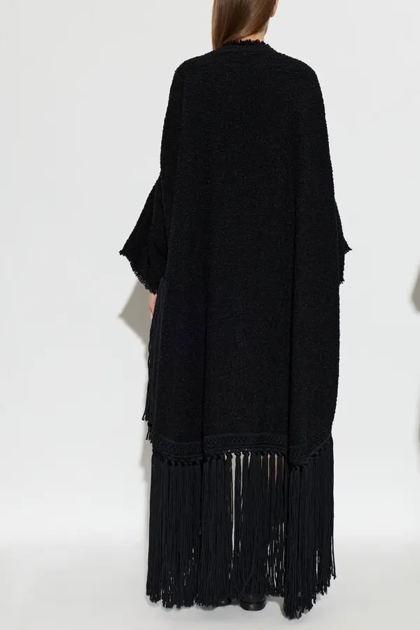 Dolce & Gabbana Wool Cardigan With Fringes