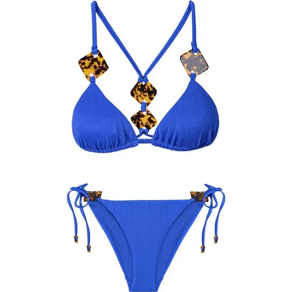 AYJE Rio Triangle Top & Bikini Bottom - Saxe
