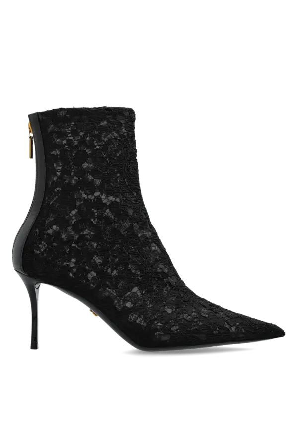 Dolce & Gabbana Lace Stiletto Ankle Boots
