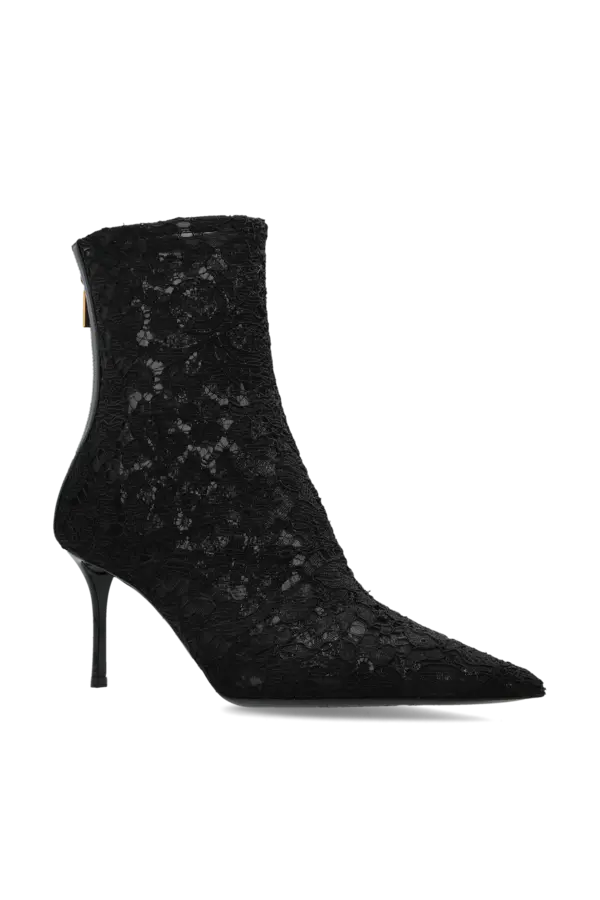 Dolce & Gabbana Lace Stiletto Ankle Boots