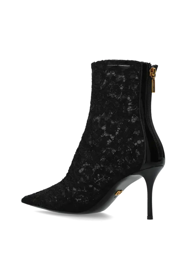 Dolce & Gabbana Lace Stiletto Ankle Boots