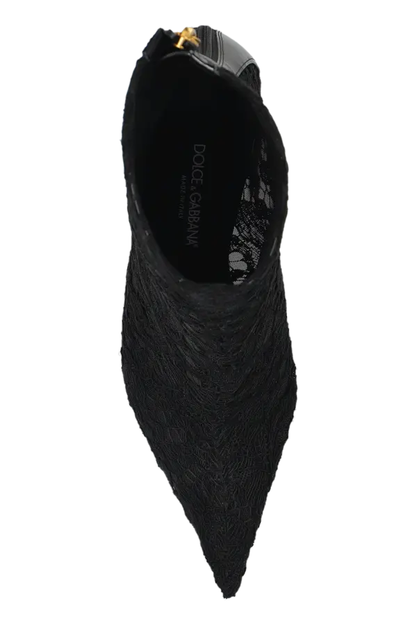 Dolce & Gabbana Lace Stiletto Ankle Boots