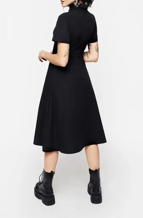 DISTURBIA Fenrir Midi Shirt Dress