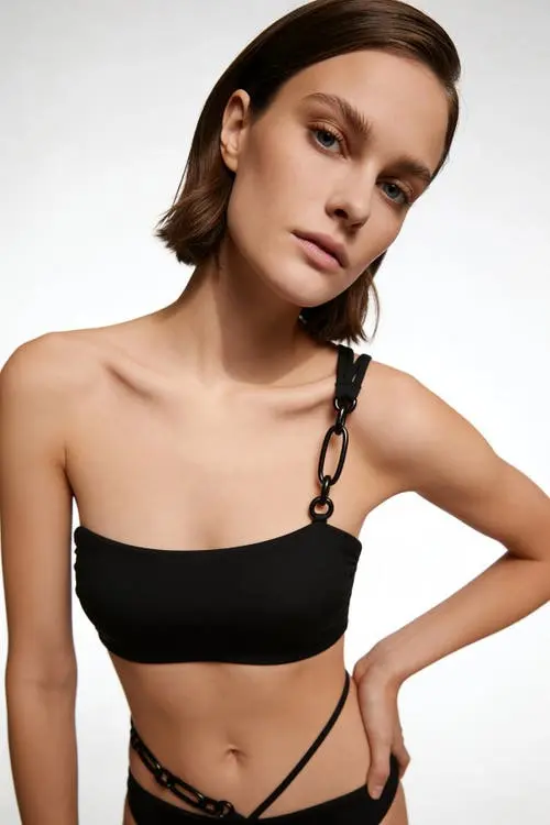 AYJE Jackie One Shoulder & Slip Bottom - Black