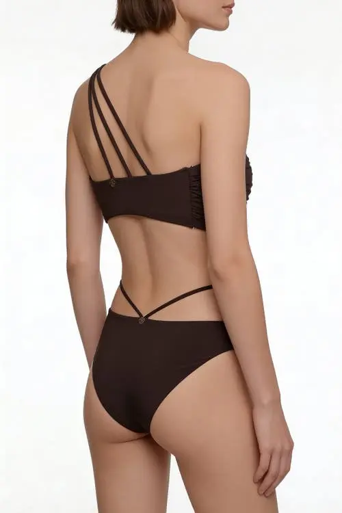 AYJE Jackie One Shoulder & Slip Bottom - Black
