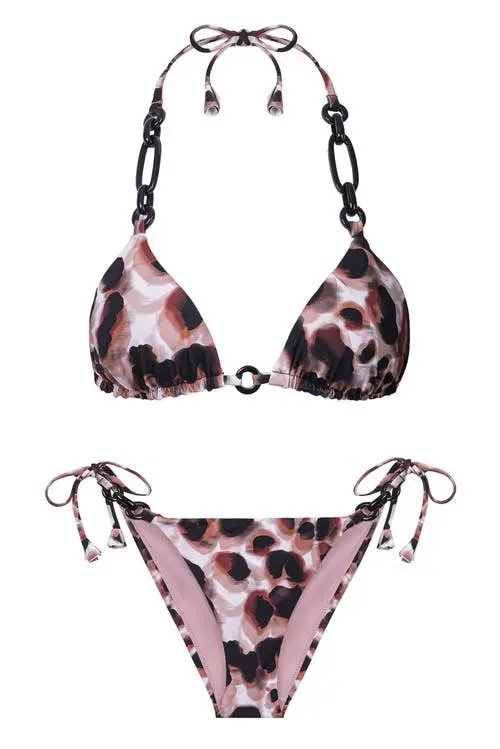 AYJE Jackie Triangle Top & Bikini Bottom - Leopard